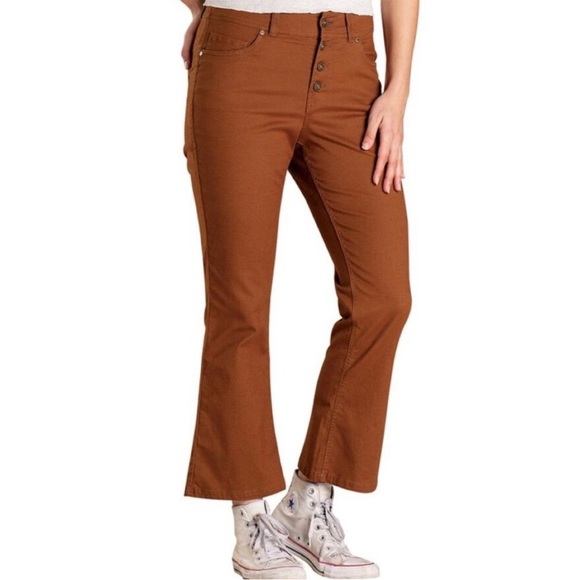 Toad&Co | Pants & Jumpsuits | Toad Co Earthworks Flare Cropped Pant ...